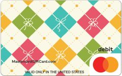 Checkered Boxes Present Pattern Gift Card | Mastercard Gift Card